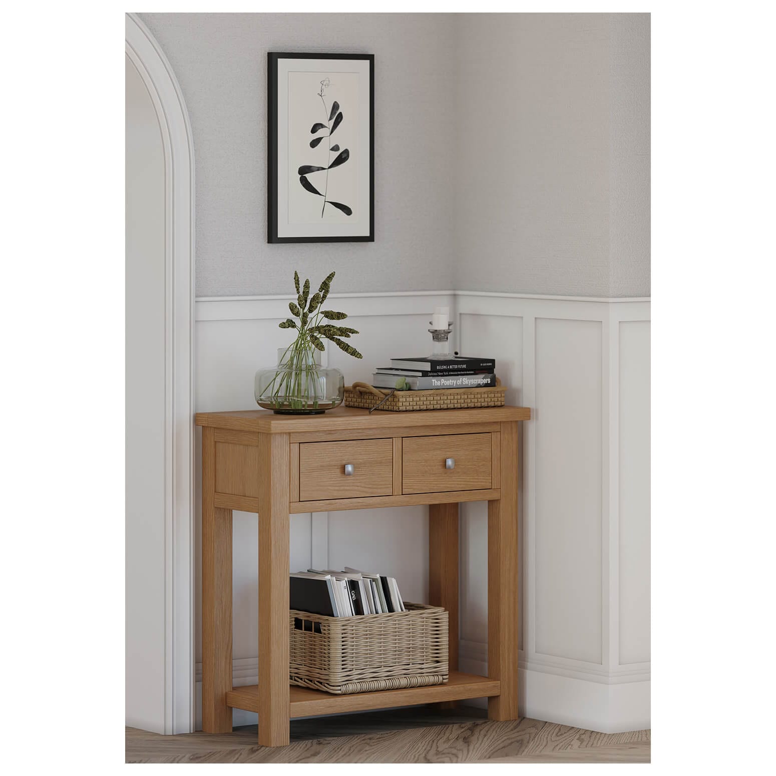 Entryway console table with drawers store